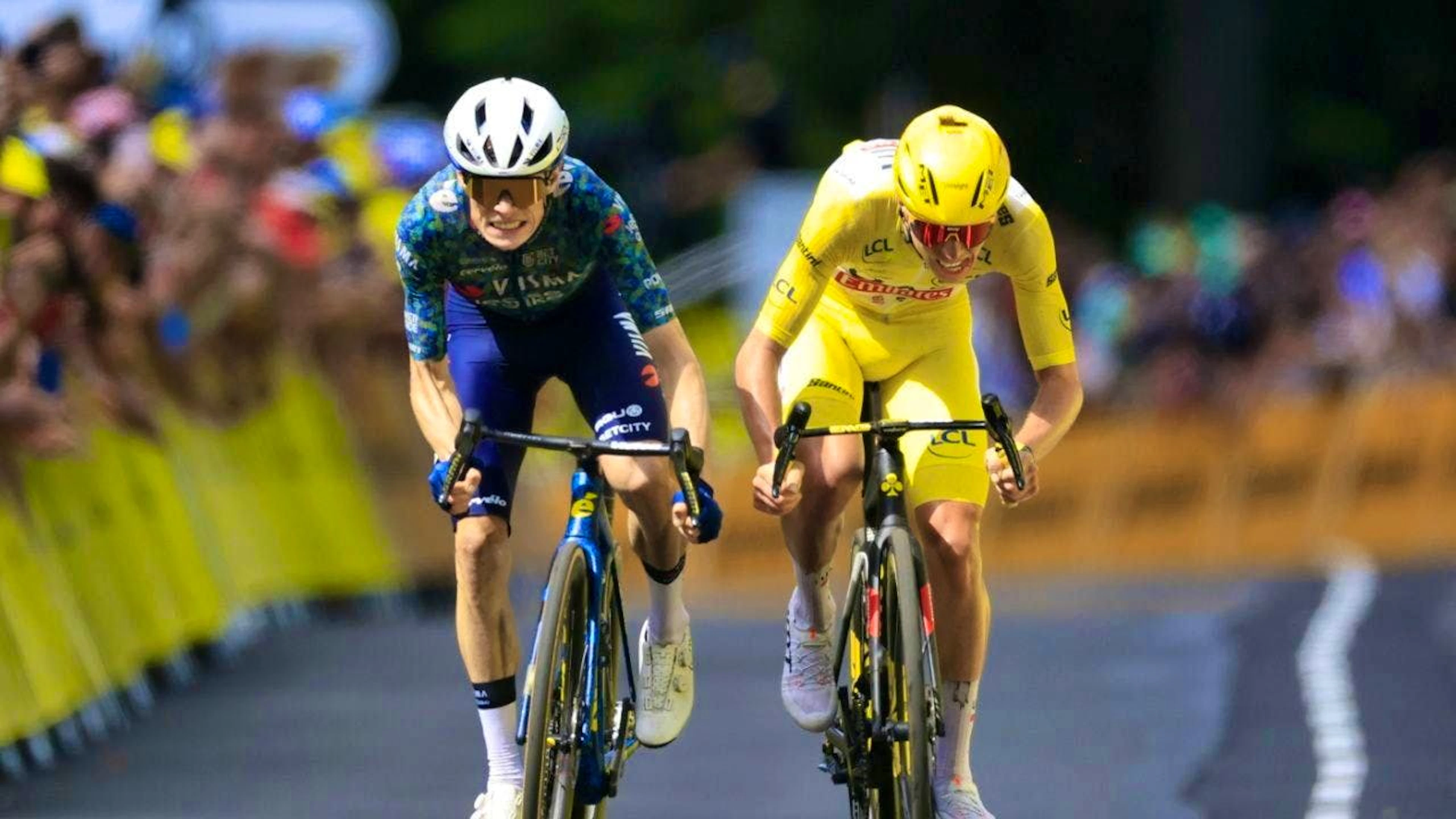 Vingegaard wins stage, Pogacar stays in yellow
