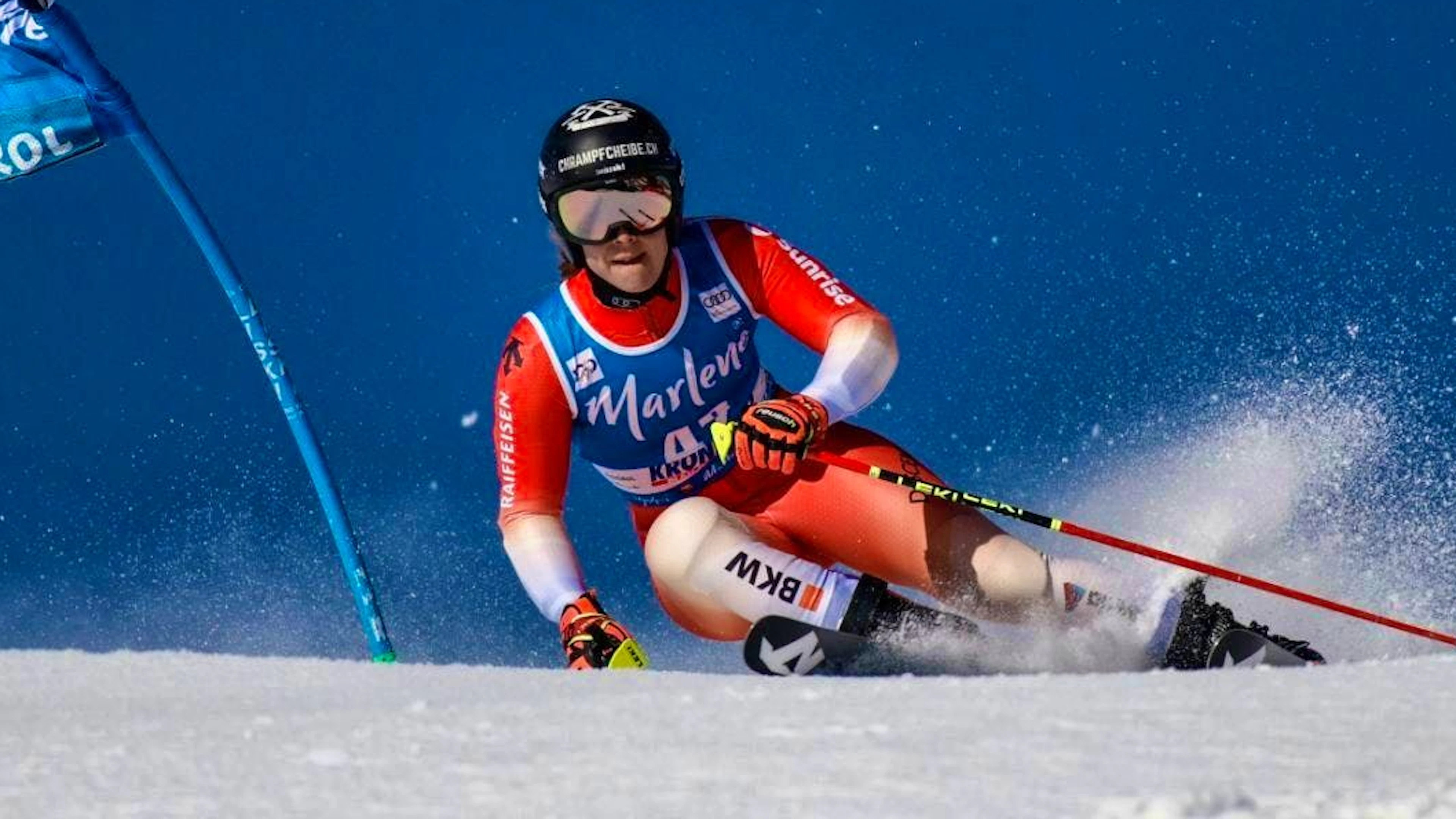 Andrea Ellenberger breaks her lower leg in a training crash