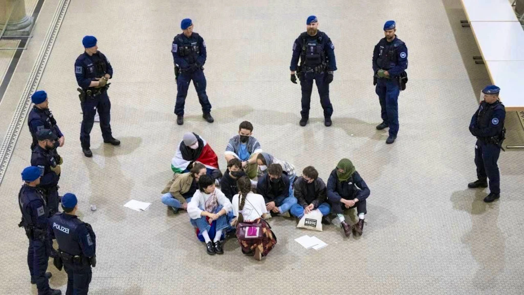 Large police contingent at pro-Palestine trial in Zurich court