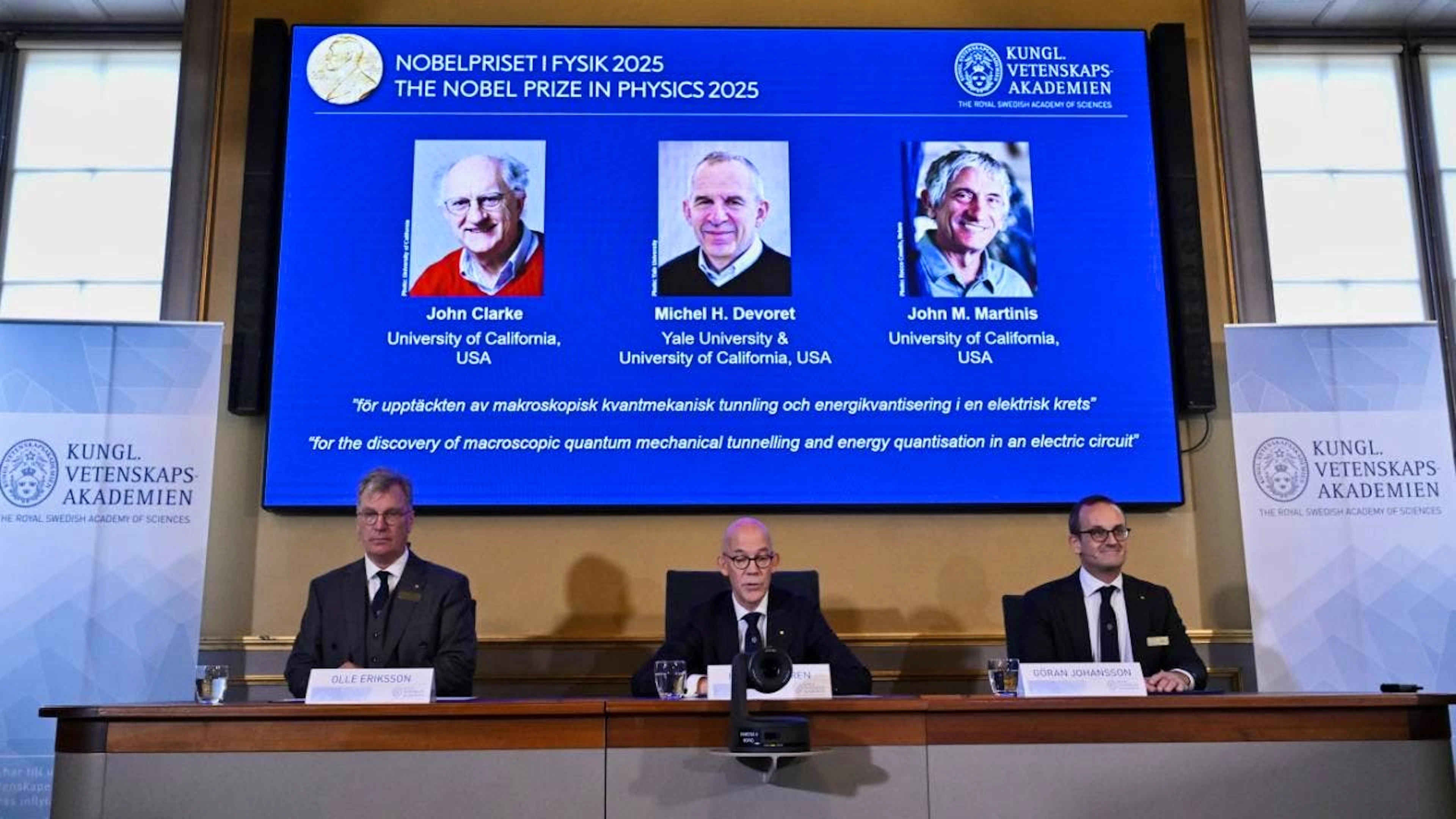 Il Premio Nobel della fisica agli americani Clarke, Devoret e Martinis ...
