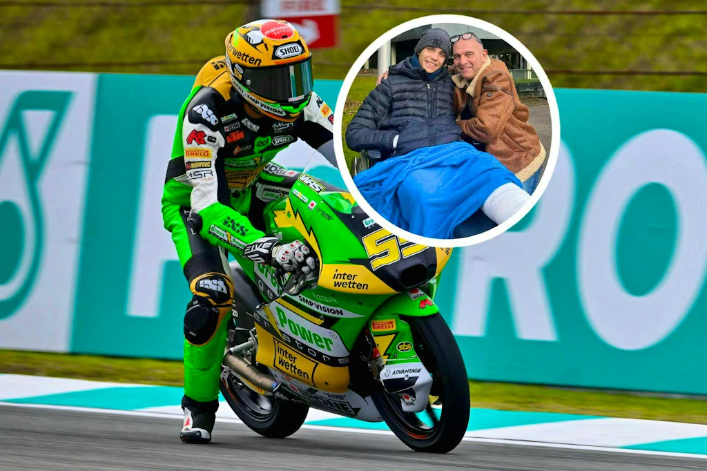 The first photo of motorcycle star Noah Dettwiler after his horror crash