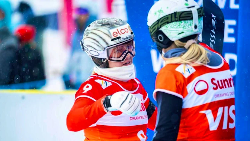 No effort from the Swiss alpine snowboarders