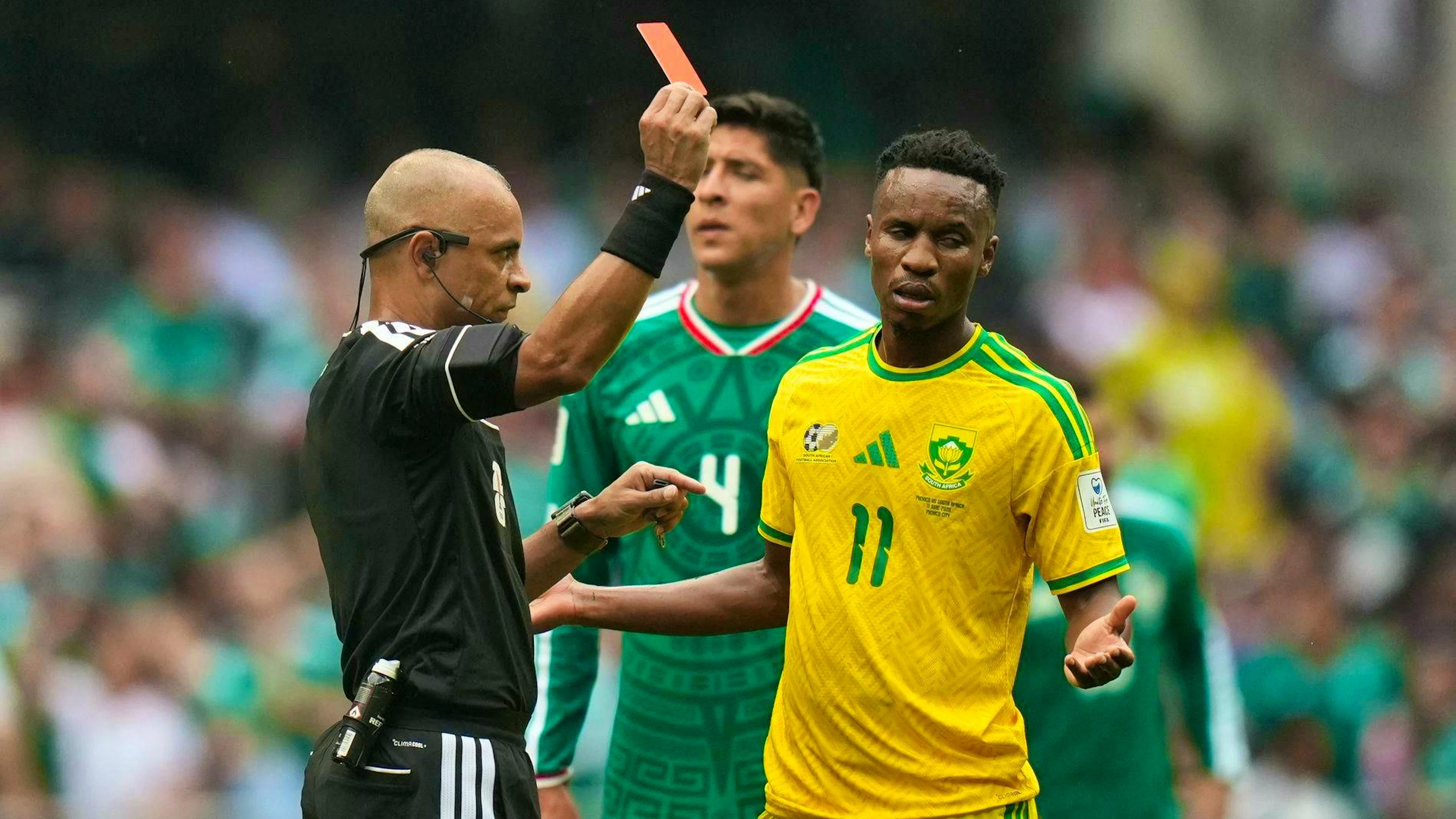 Three red cards in the World Cup opener between Mexico and South Africa