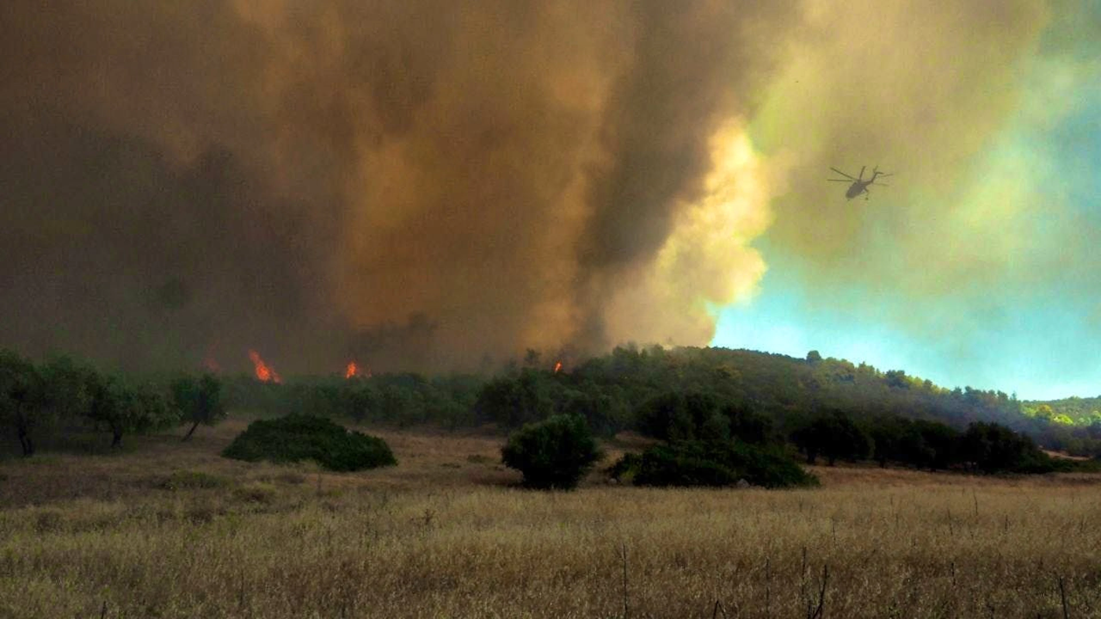 First Major Wildfire of the Year in Greece